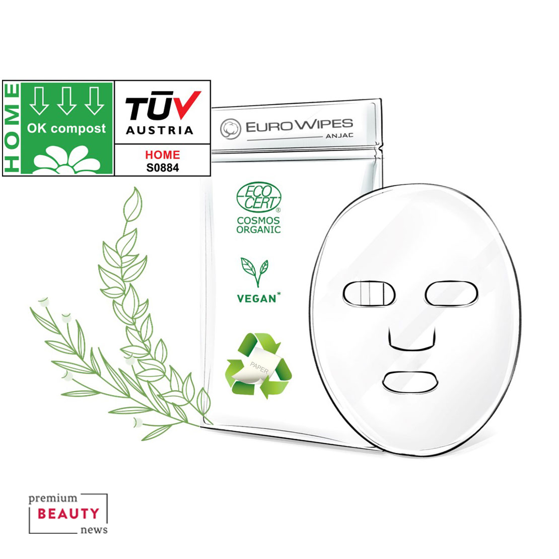 Euro Wipes launches innovative organic and compostable sheet masks - ANJAC